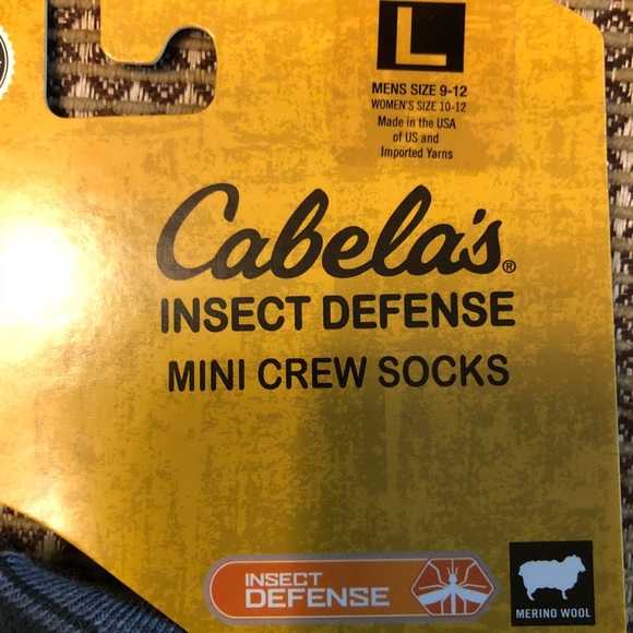 Cabela's | Accessories | Cabelas Merino Wool Crew Socks W Insect ...